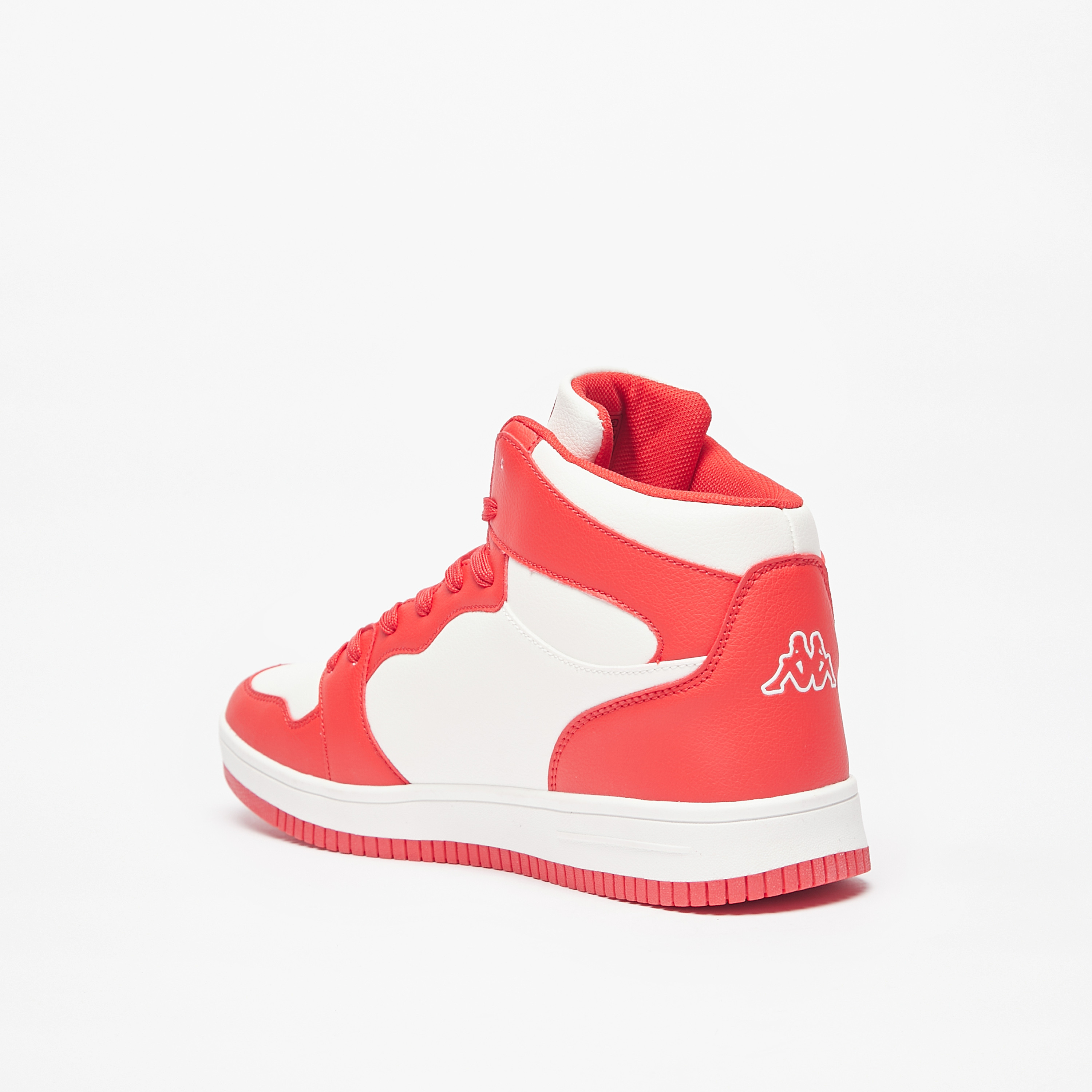 Shop Kappa Men's Panelled High Top Lace-Up Sneakers with Cushioning ...