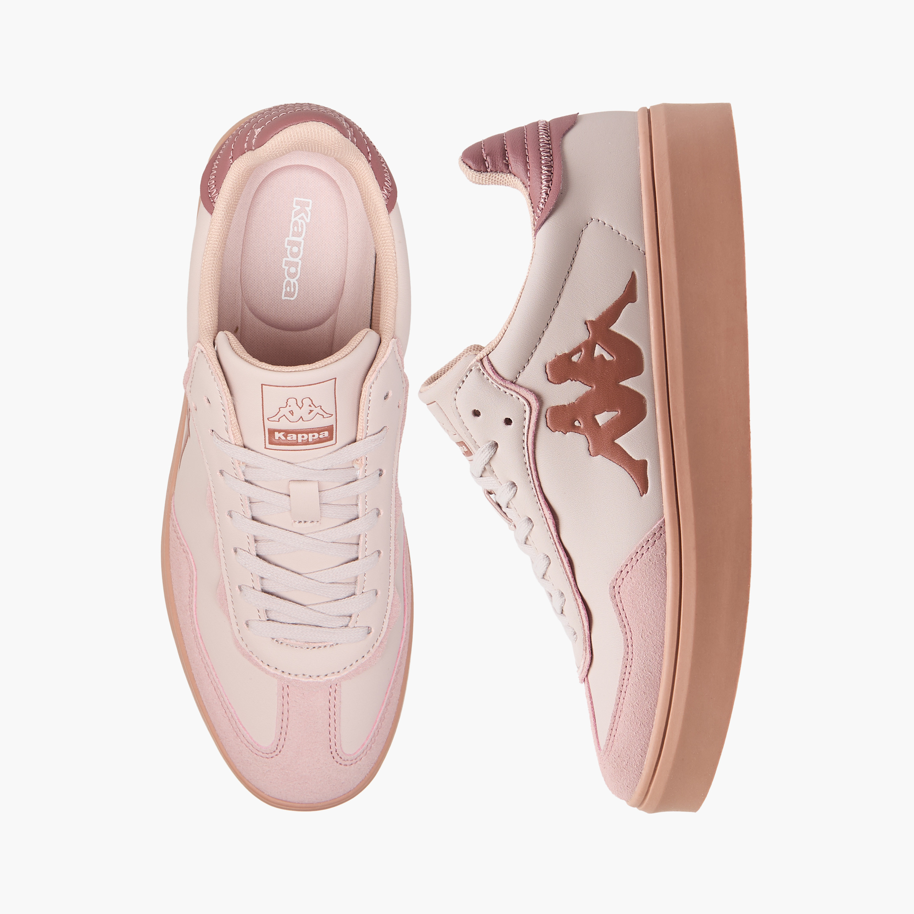 Shop Kappa Women's Logo Embossed Sneakers with Lace-Up Closure Online ...