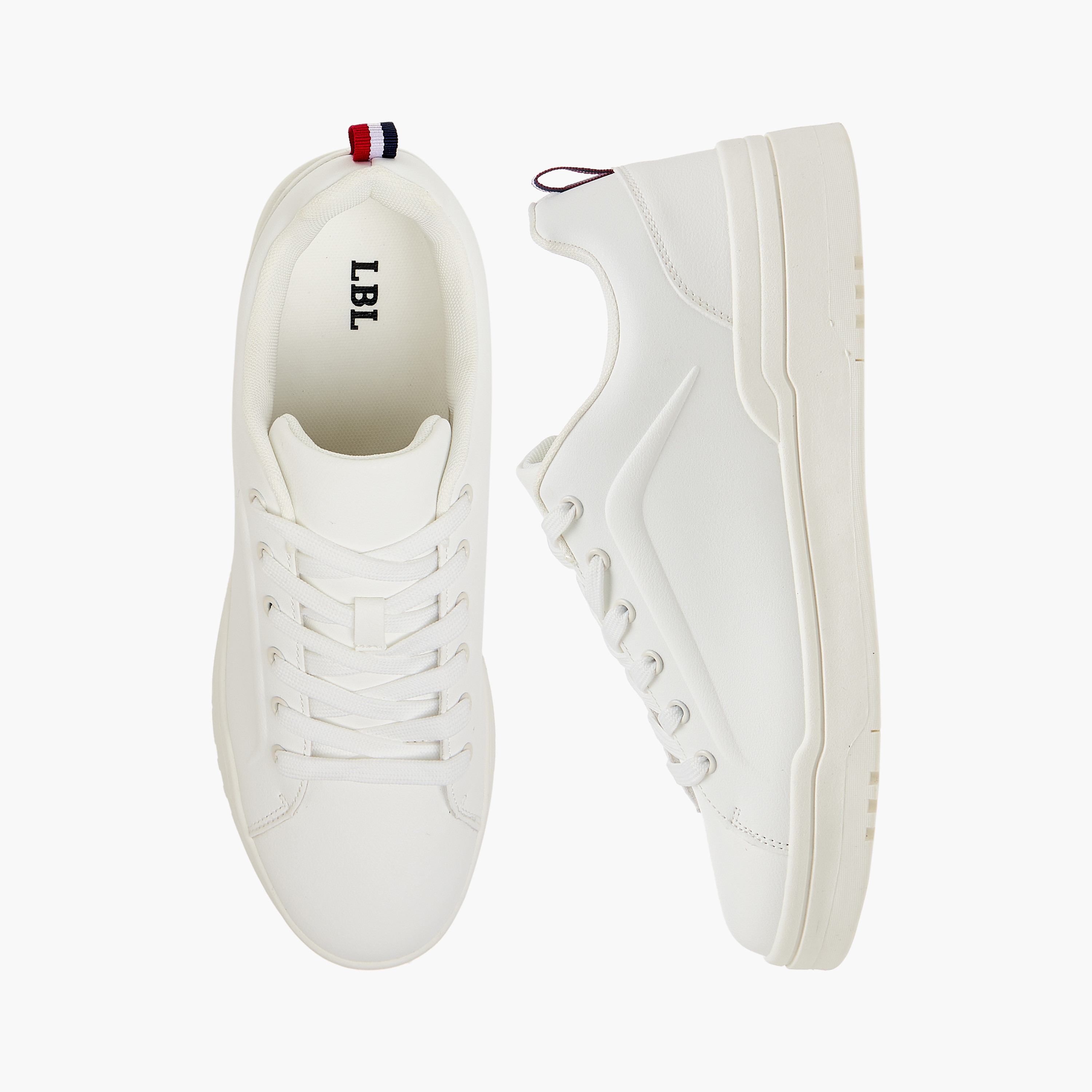 Shop LBL by Shoexpress Solid Sneakers with Lace-Up Closure Online ...