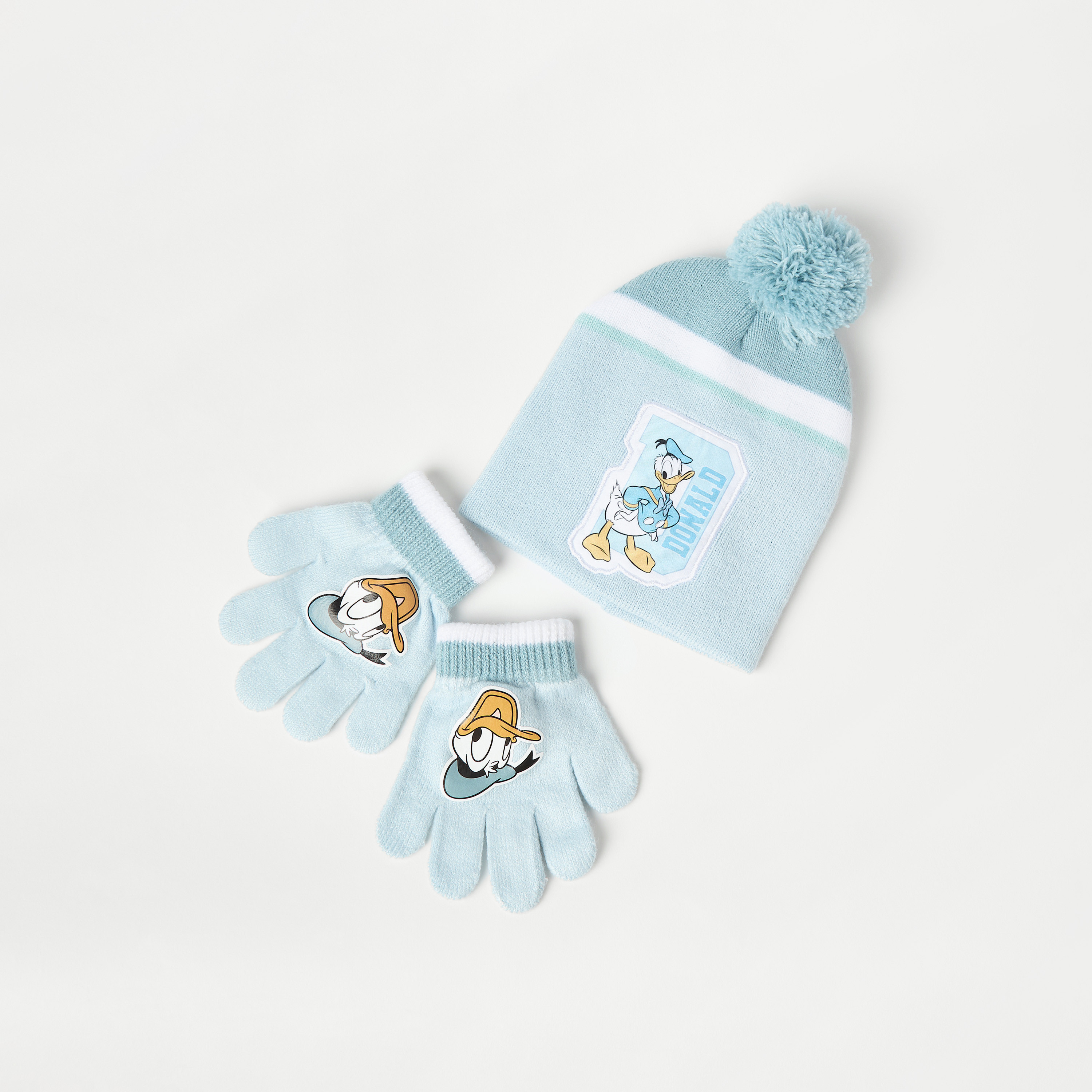 Buy Disney Donald Duck Print Beanie Cap with Gloves Online ...