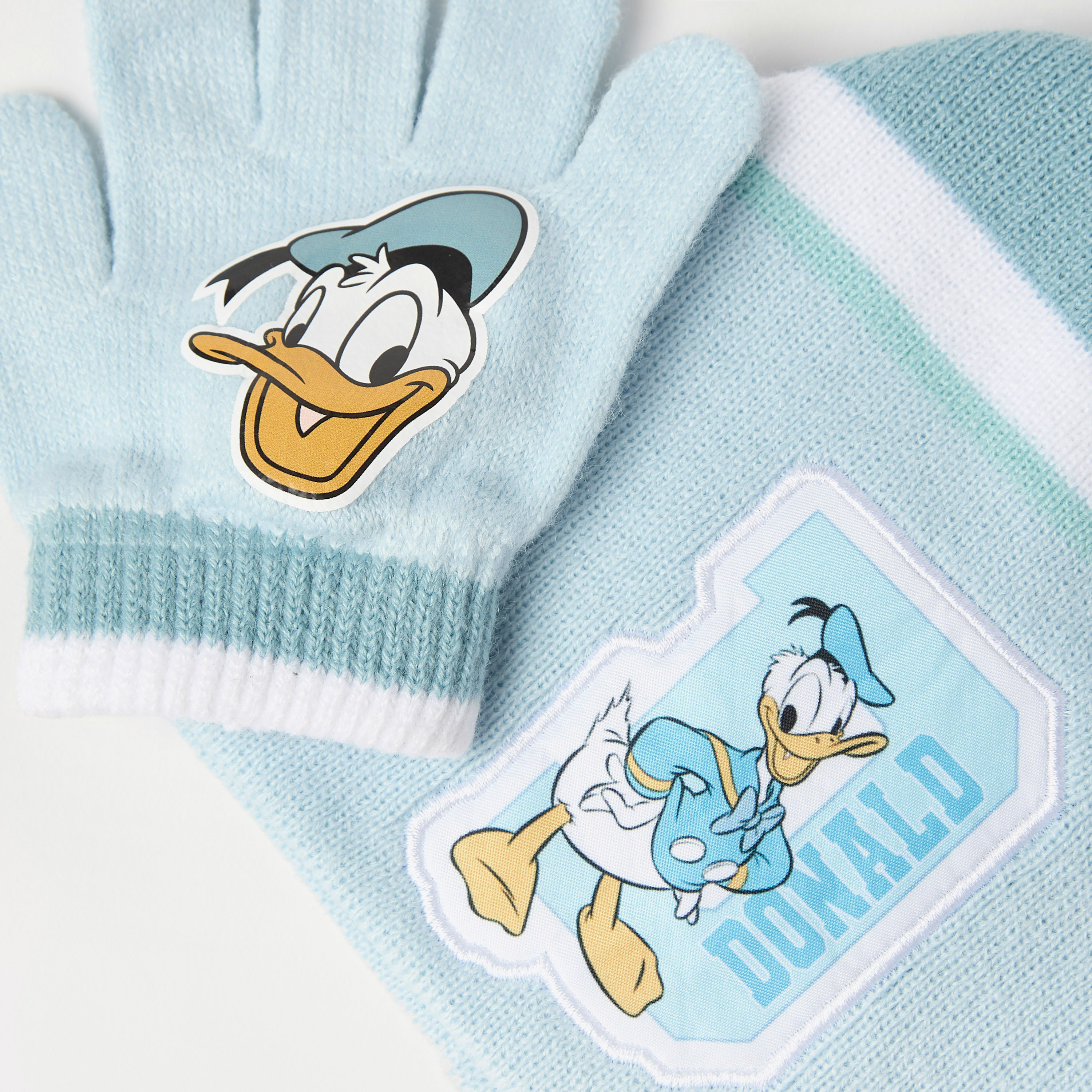 Buy Disney Donald Duck Print Beanie Cap with Gloves Online ...