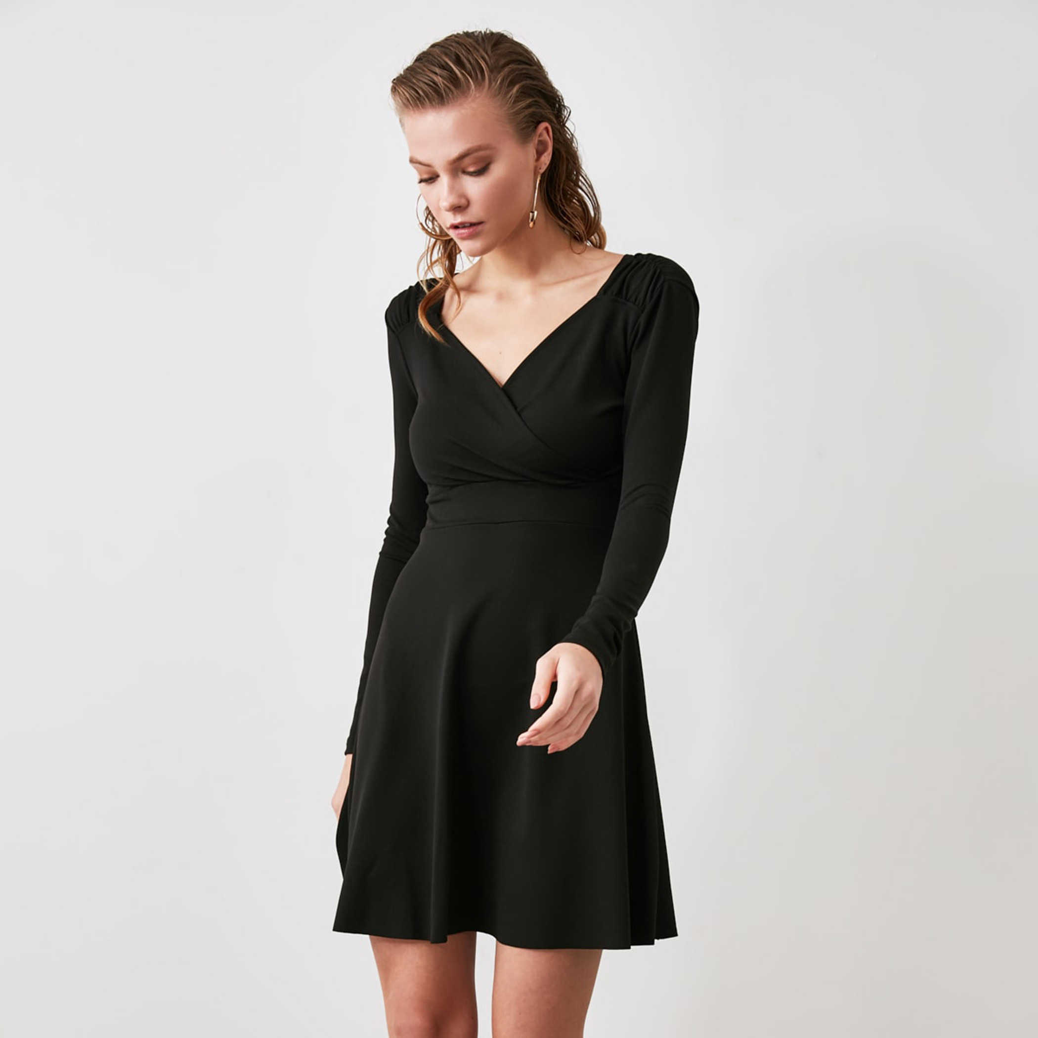 Buy Trendyolmilla Women Solid Skater Mini Dress Online | Centrepoint Kuwait