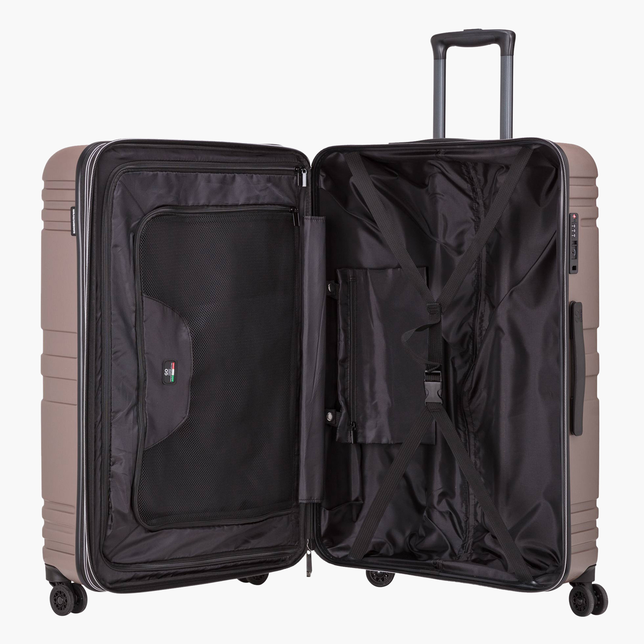 Shop Carpisa Solid Hardcase Luggage Trolley Bag with Retractable Handle ...