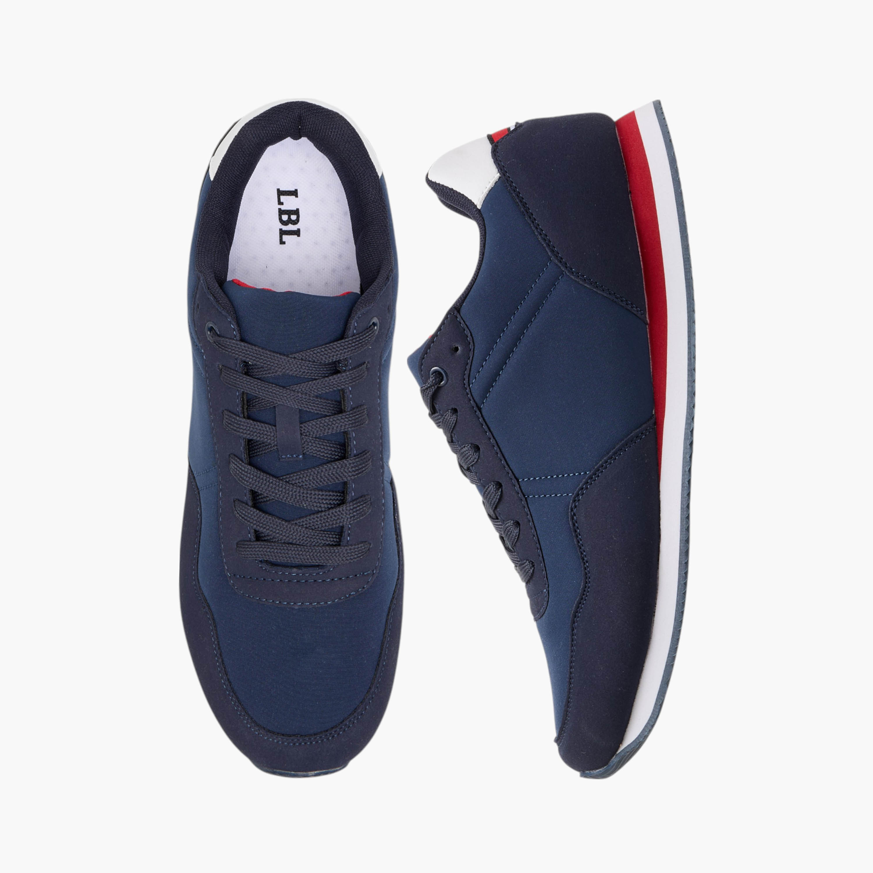 Shop LBL by Shoexpress Panelled Lace-Up Sneakers Online | Centrepoint Oman