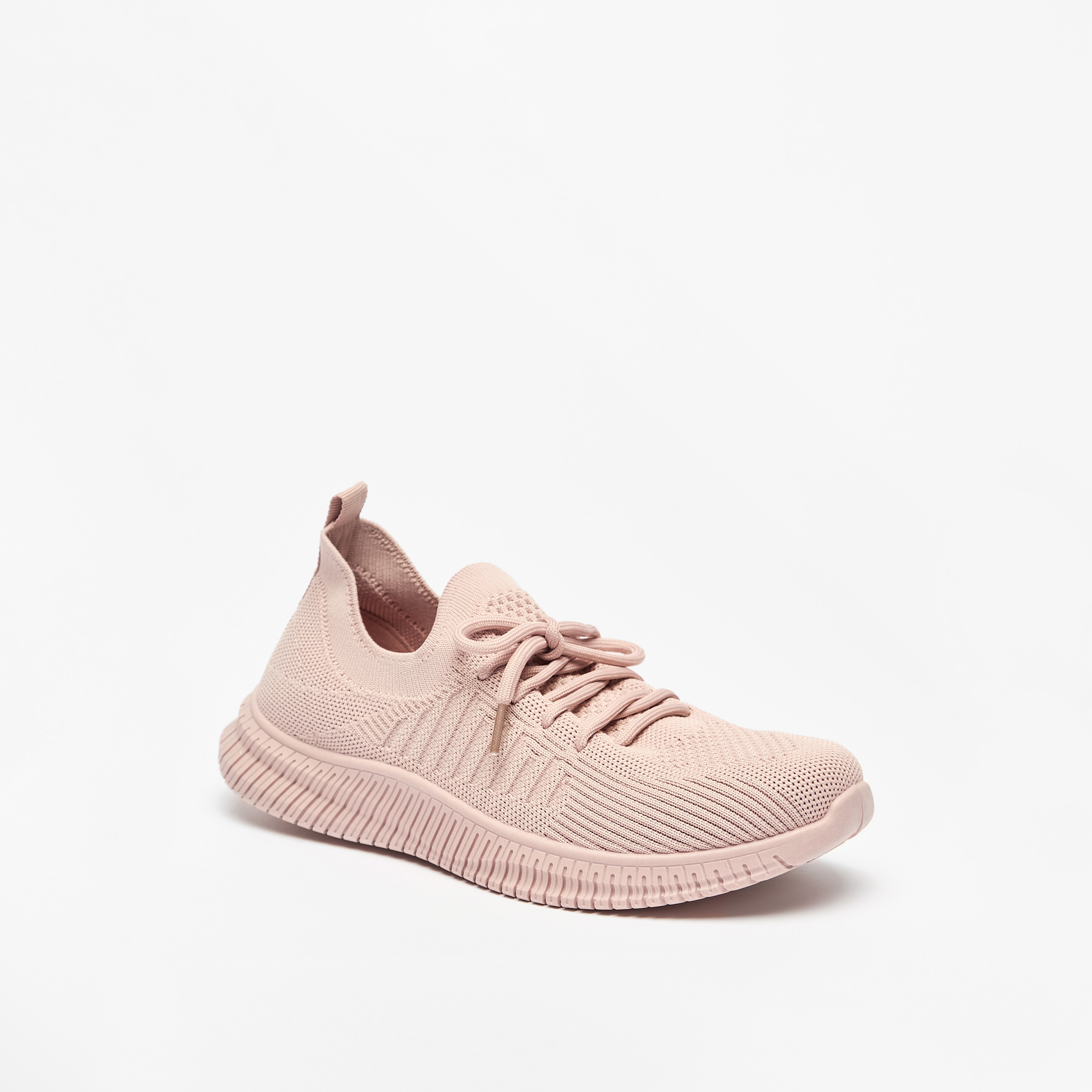 Shop Oaklan by Shoexpress Mesh Detail Sports Shoes with Lace-Up Closure ...