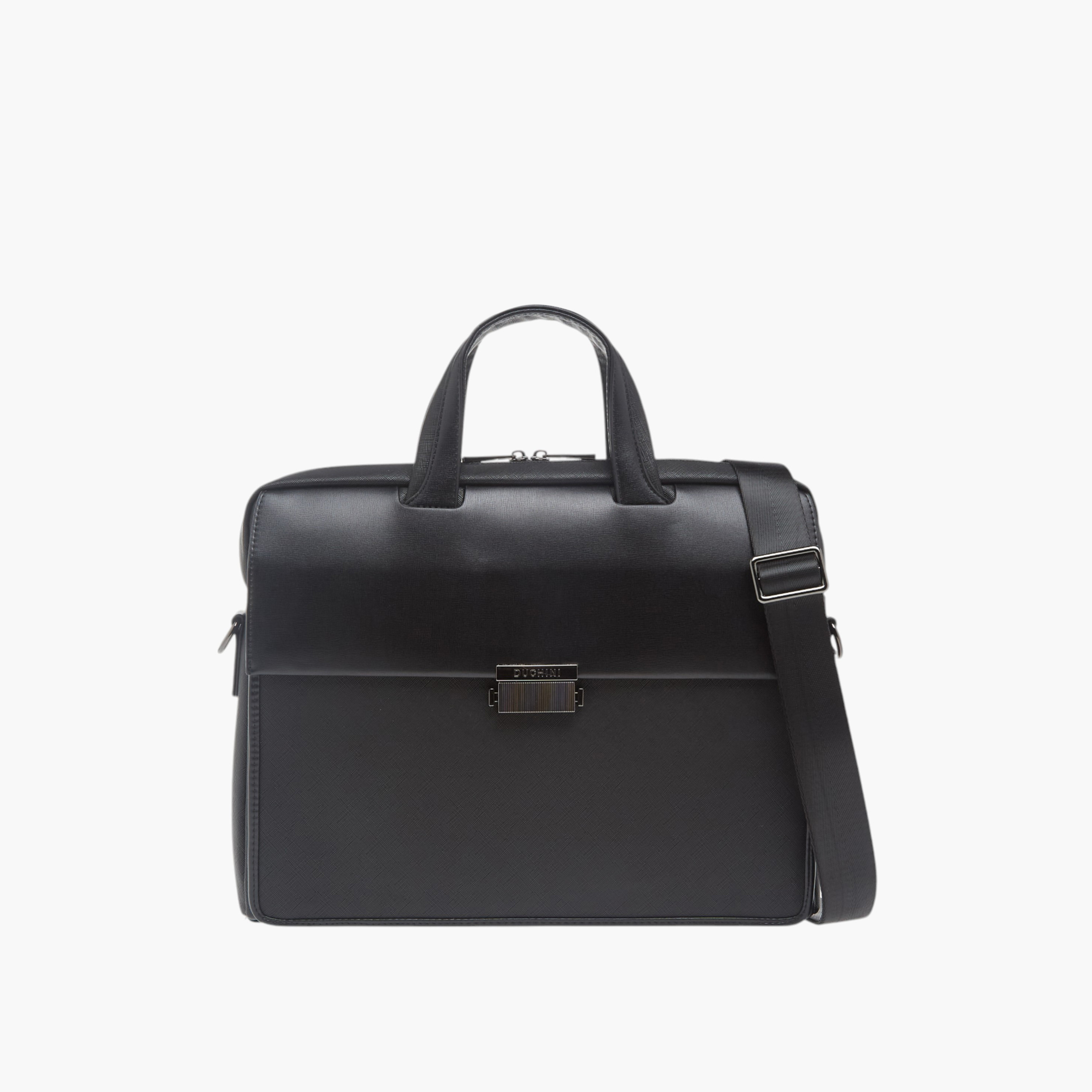Shop Duchini Solid Laptop Bag with Handles and Adjustable Strap Online ...
