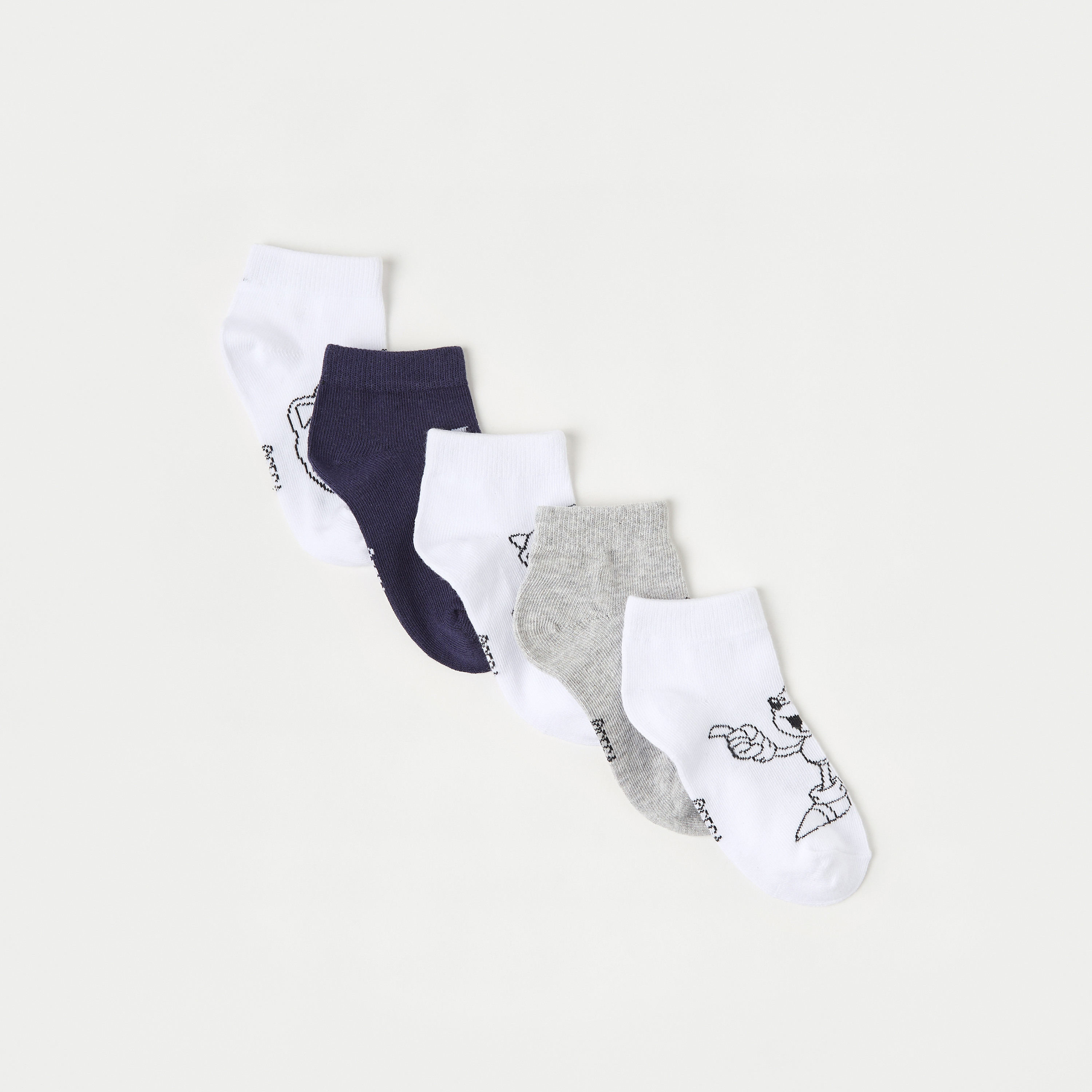 Buy Sonic the Hedgehog Print Ankle Length Socks - Set of 5 Online ...