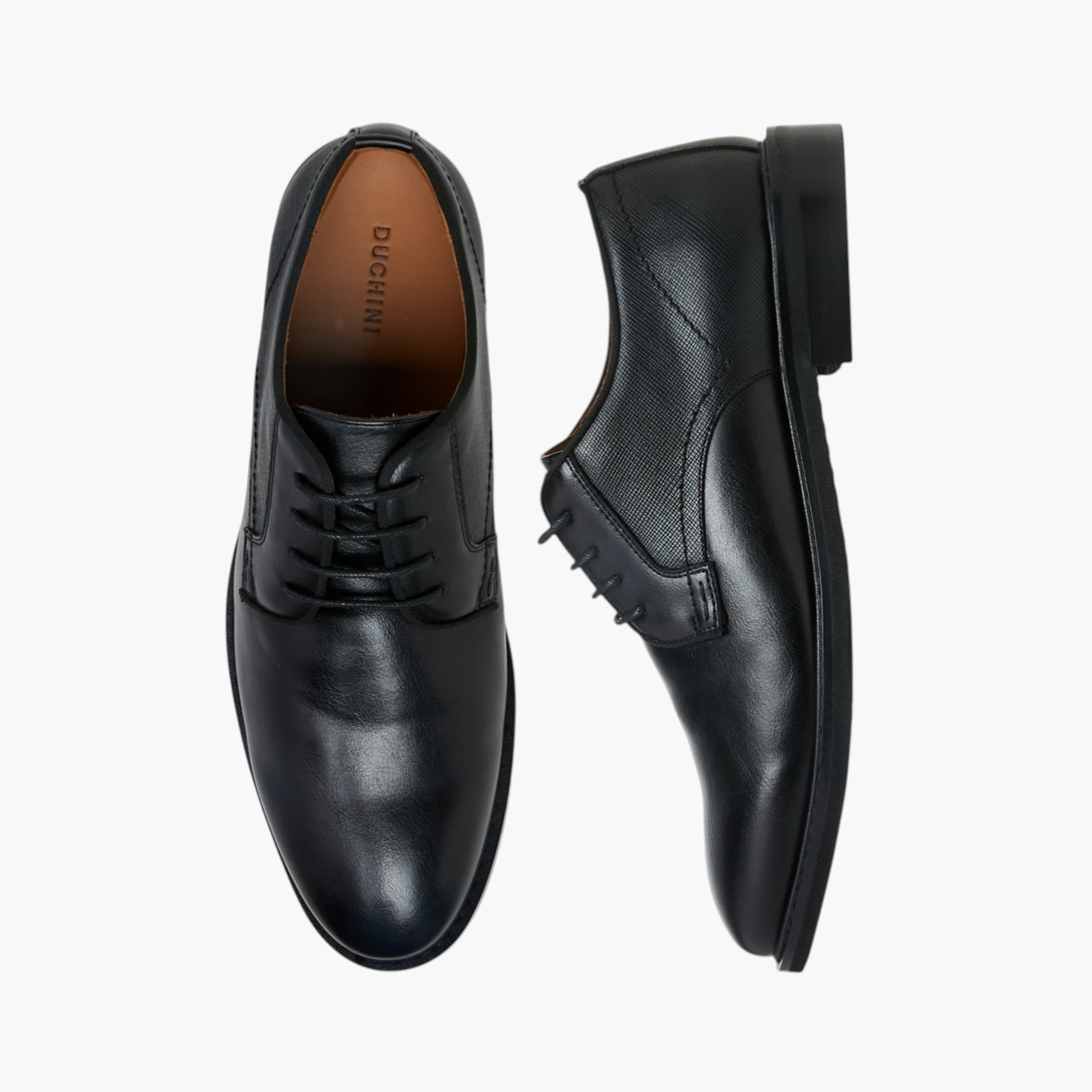 Shop Duchini Men's Solid Lace-Up Derby Shoes Online | Centrepoint UAE